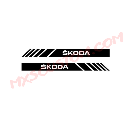 Set 2 stickere Skoda oglinzi
